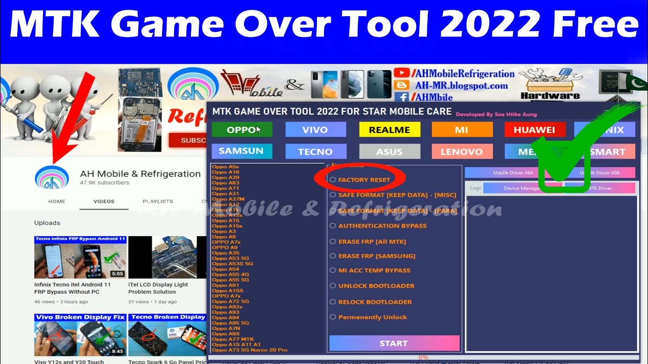 MTK Game Over All OPPO Vivo Realme Tecno infinix Huawei Samsung Unlock ...