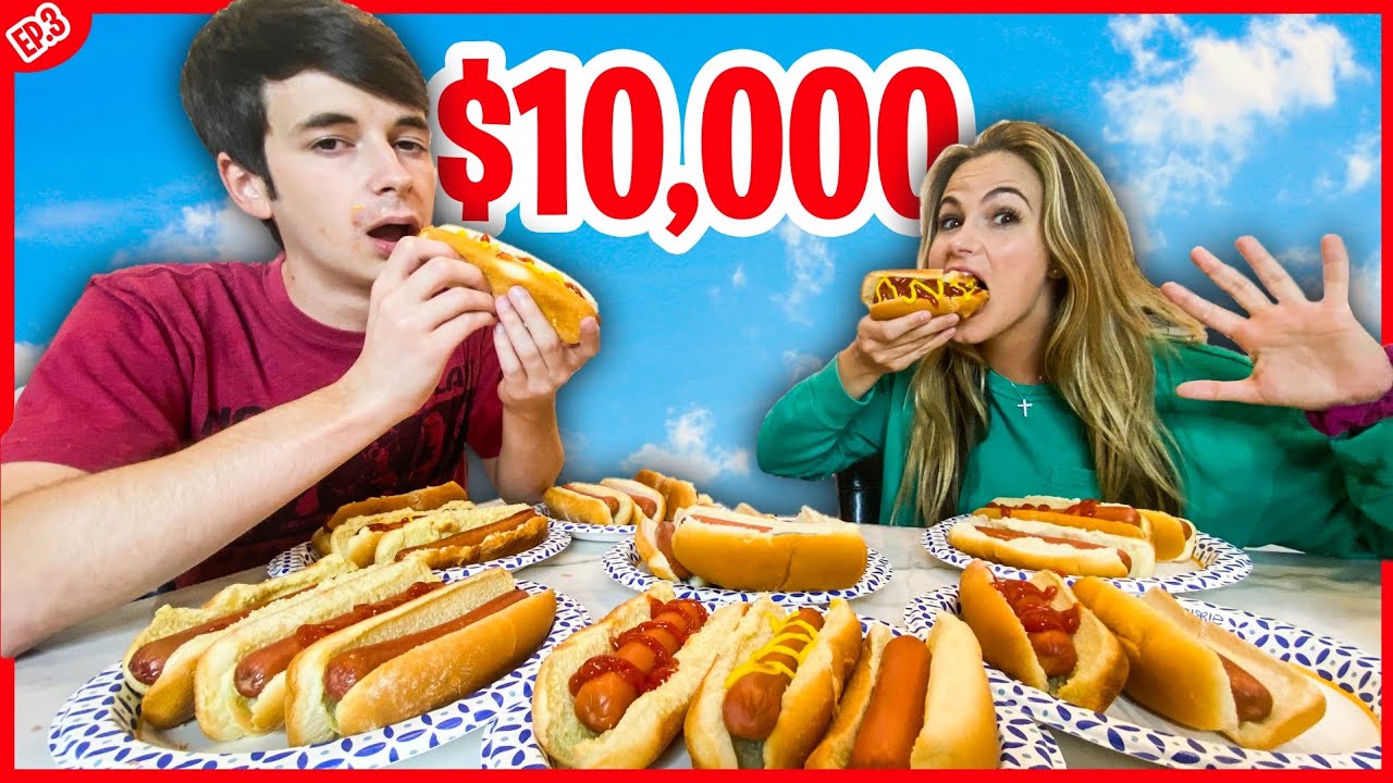 YouTuber HOTDOG EATING Competition for $10,000! - YouTube