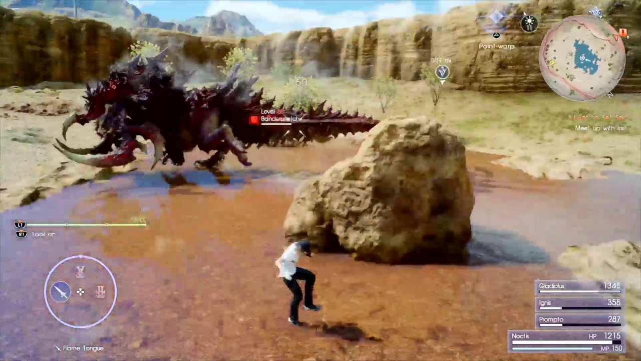 FINAL FASTASY XV - Bandersnatch (monster fight) - YouTube