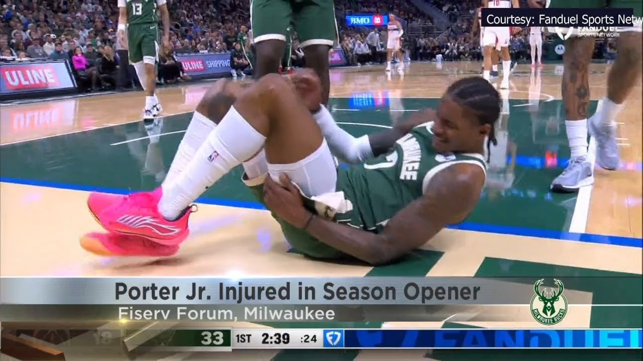 Porter won't play in Bucks' two-game road trip after spraining his ...
