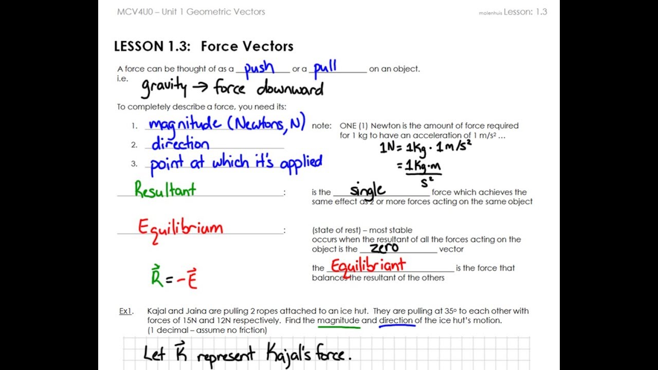 Lesson 1.3 - Force Vectors - YouTube