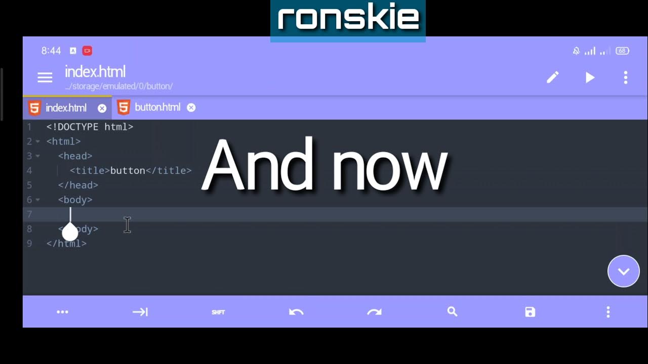 How To Create Button And Image Button In Html | Using Acode - Youtube