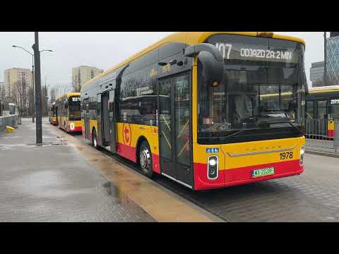 YUTONG Chiński autobus w MZA. Linia 107 Warszawa. - YouTube
