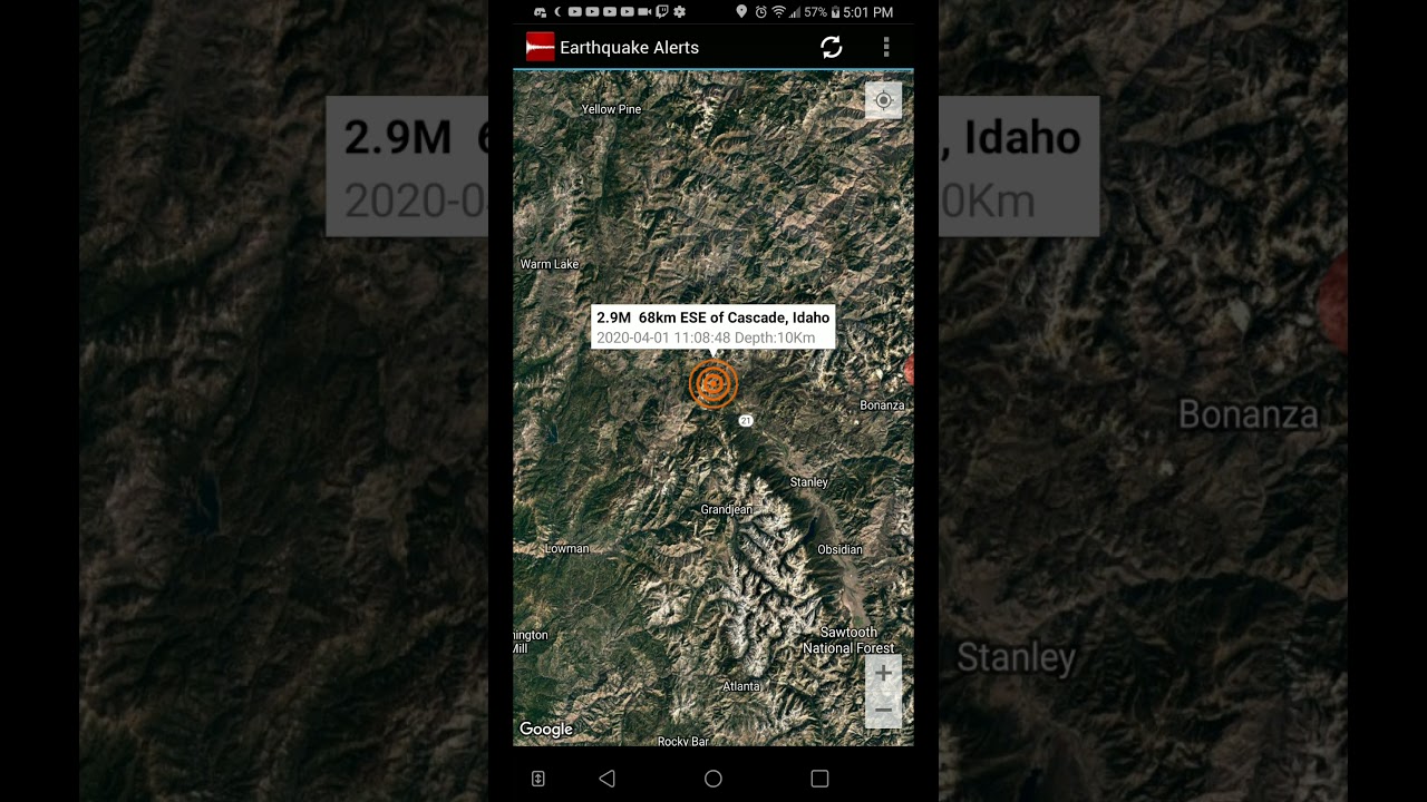 2.9 Earthquake Cascade, Idaho 4-1-20 - YouTube