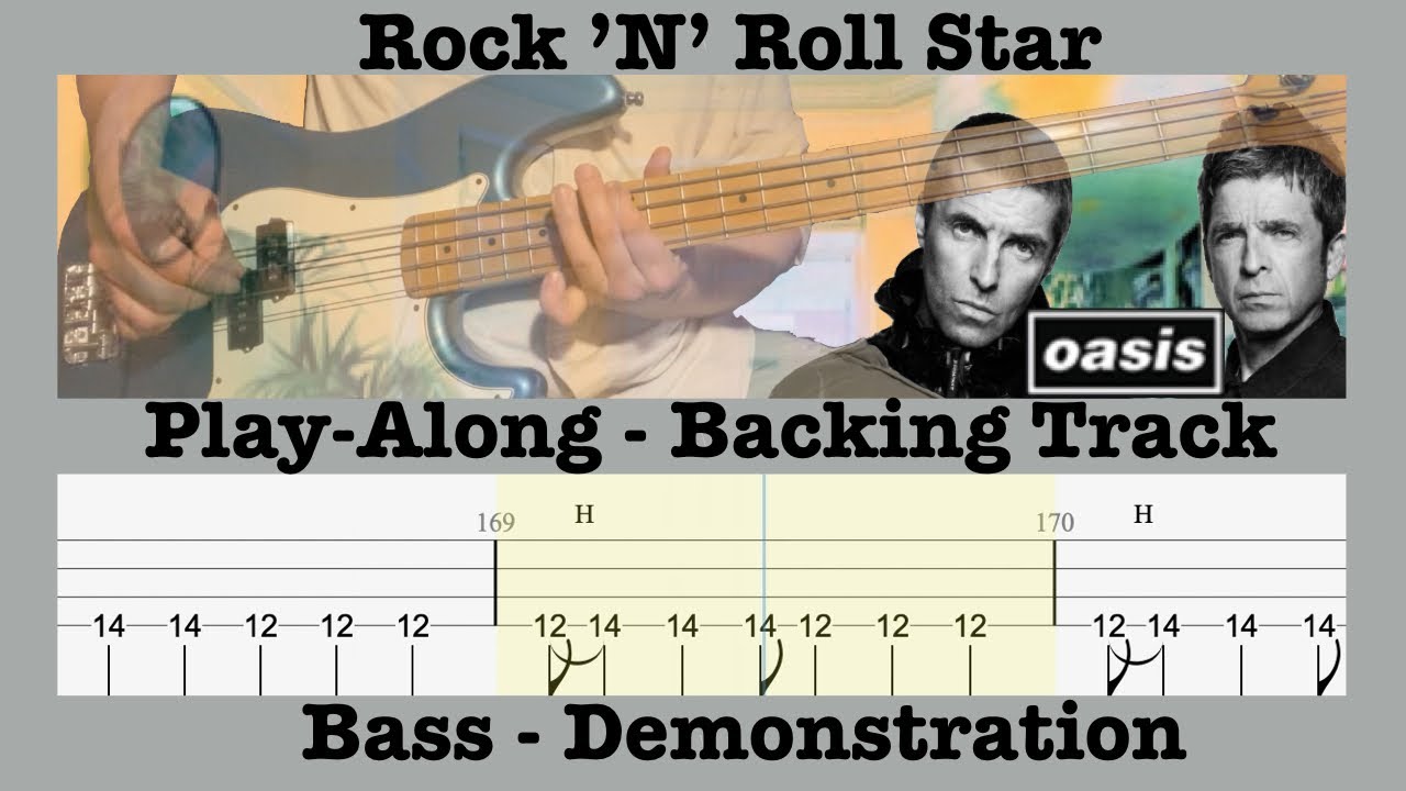 Rock 'N' Roll Star - Bass Play Along - Backing Track - Oasis - Guigsy ...