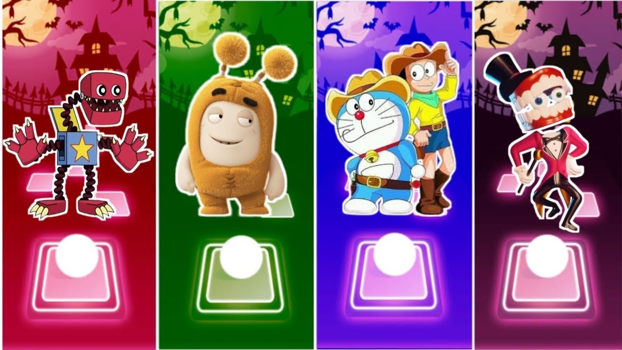 Boxy_boo 🆚 Oddbods 🆚 Doraemon 🆚 Caine.💥 WHO WILL WIN 💥 TILES HOP GAME 🏆 ...
