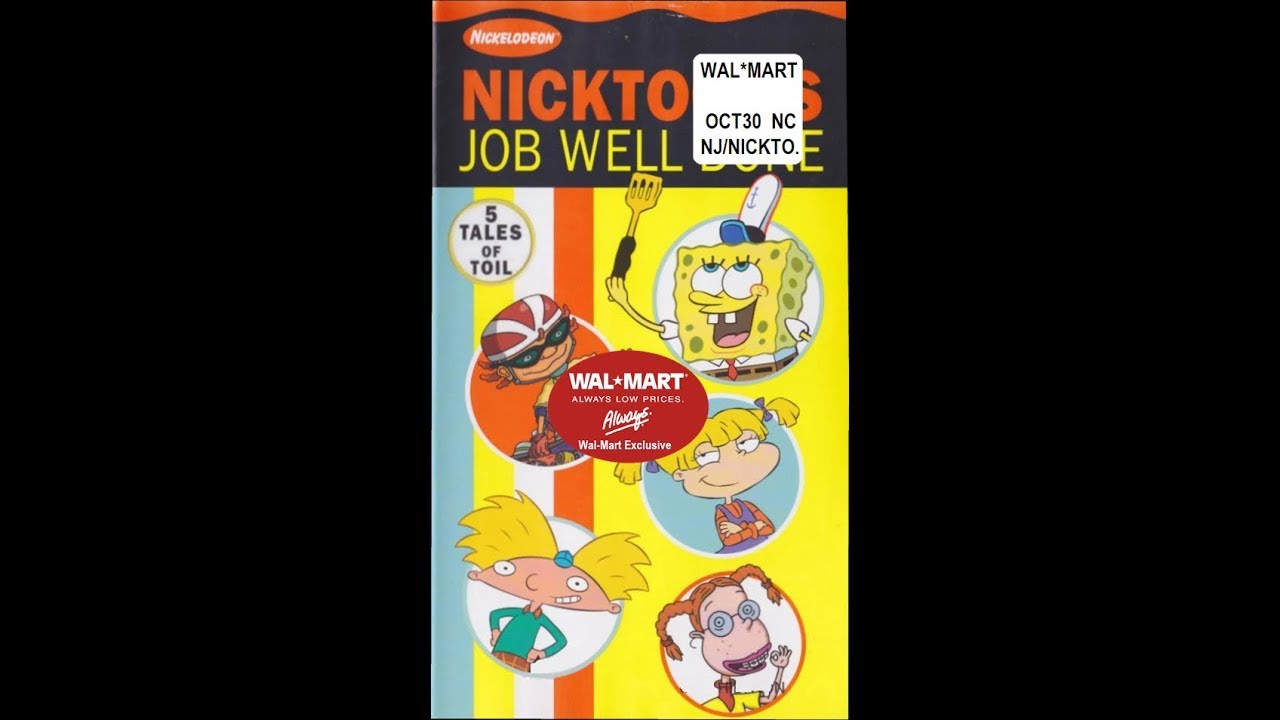 Opening to NickToons: Job Well Done 2002 VHS (Walmart Exclusive) - YouTube