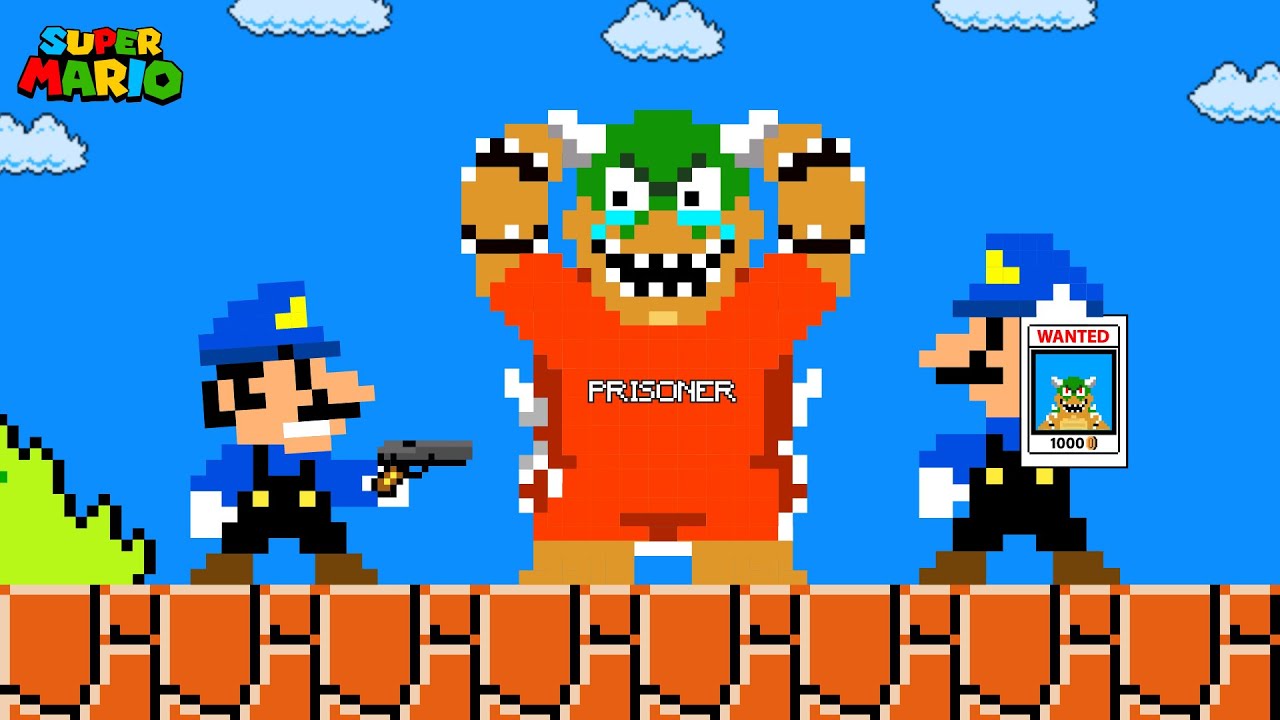 JS Level: Mario and Luigi Police vs Bowser Prison Escape in Maze Mayhem ...