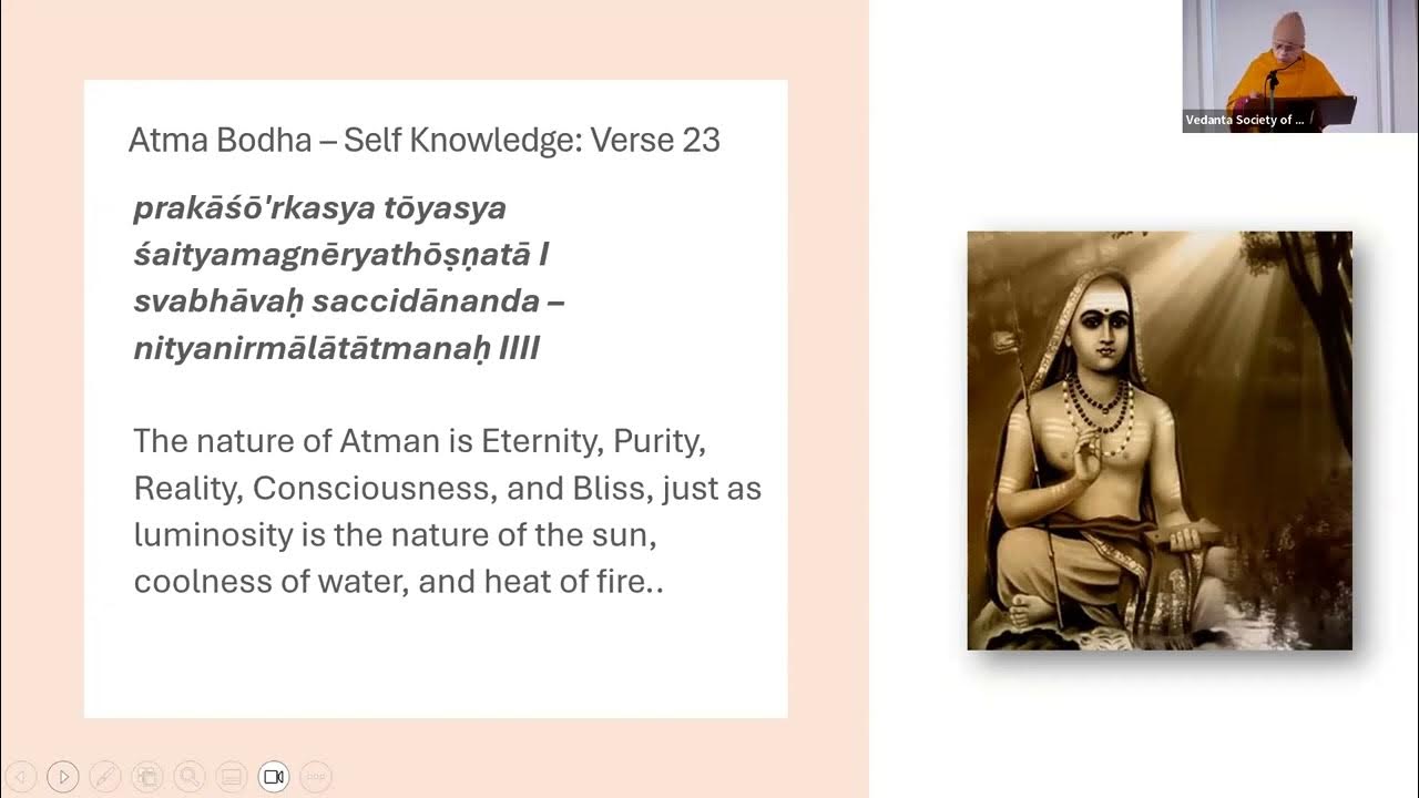 Self Knowledge - Atma Bodha - Talk 4 by Pravrajika Sridharaprana - 5 May 2024 - YouTube