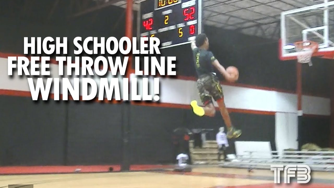 Windmill Dunk from the Free Throw Line from High Schooler Terrance ...