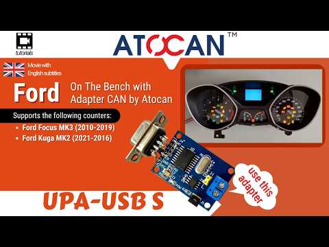 Ford Focus Kuga On The Bench with Adapter CAN by Atocan (UPA-USB S)