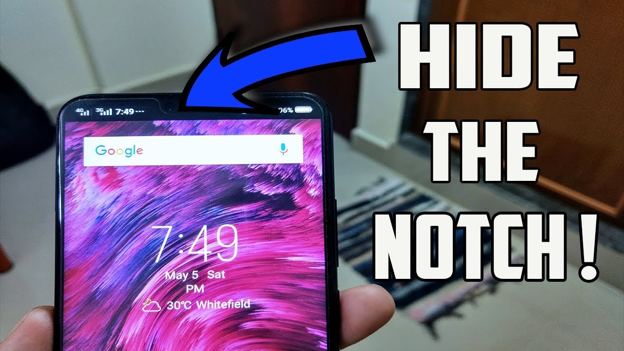 How to Hide the Notch in Vivo V9/ Any Other Smartphone !🔥📱 - YouTube