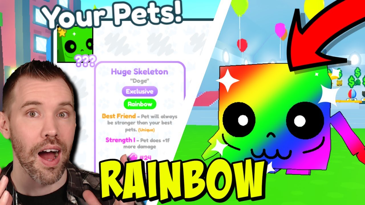 I Got A HUGE RAINBOW SKELETON In Pet Simulator X - YouTube