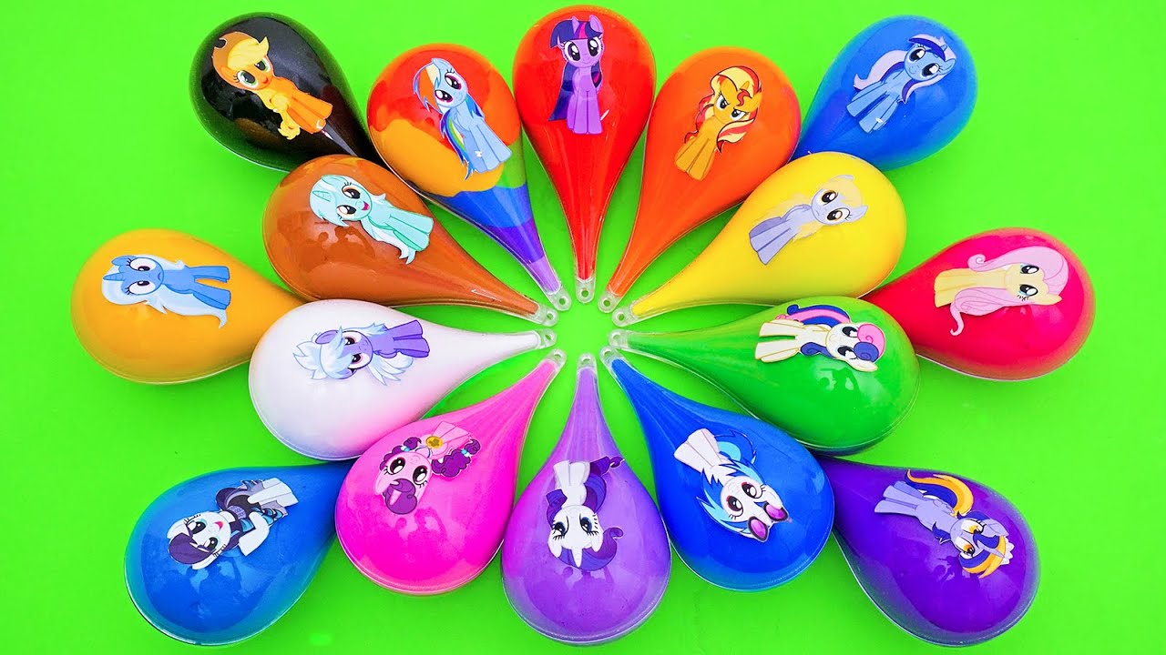Looking For My Little Pony Slime With Rainbow Droplets Clay Mixing ...