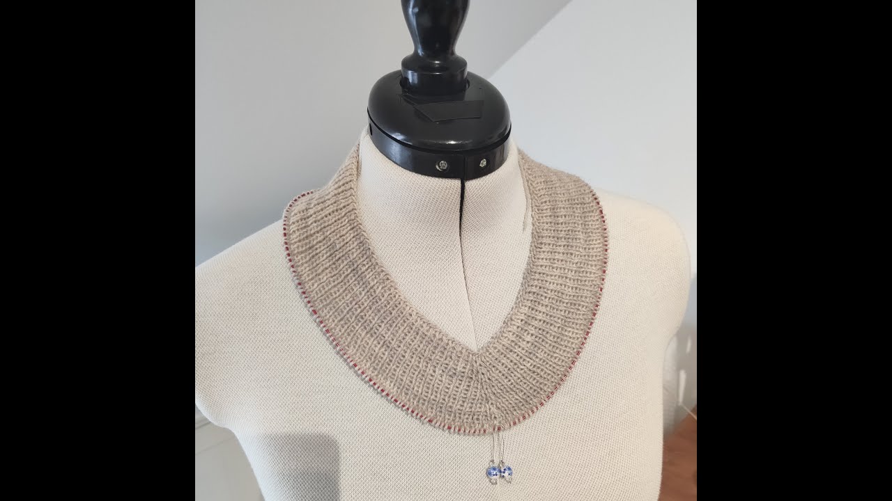 Apprendre à tricoter un col V pour un pull circulaire top down sans ...