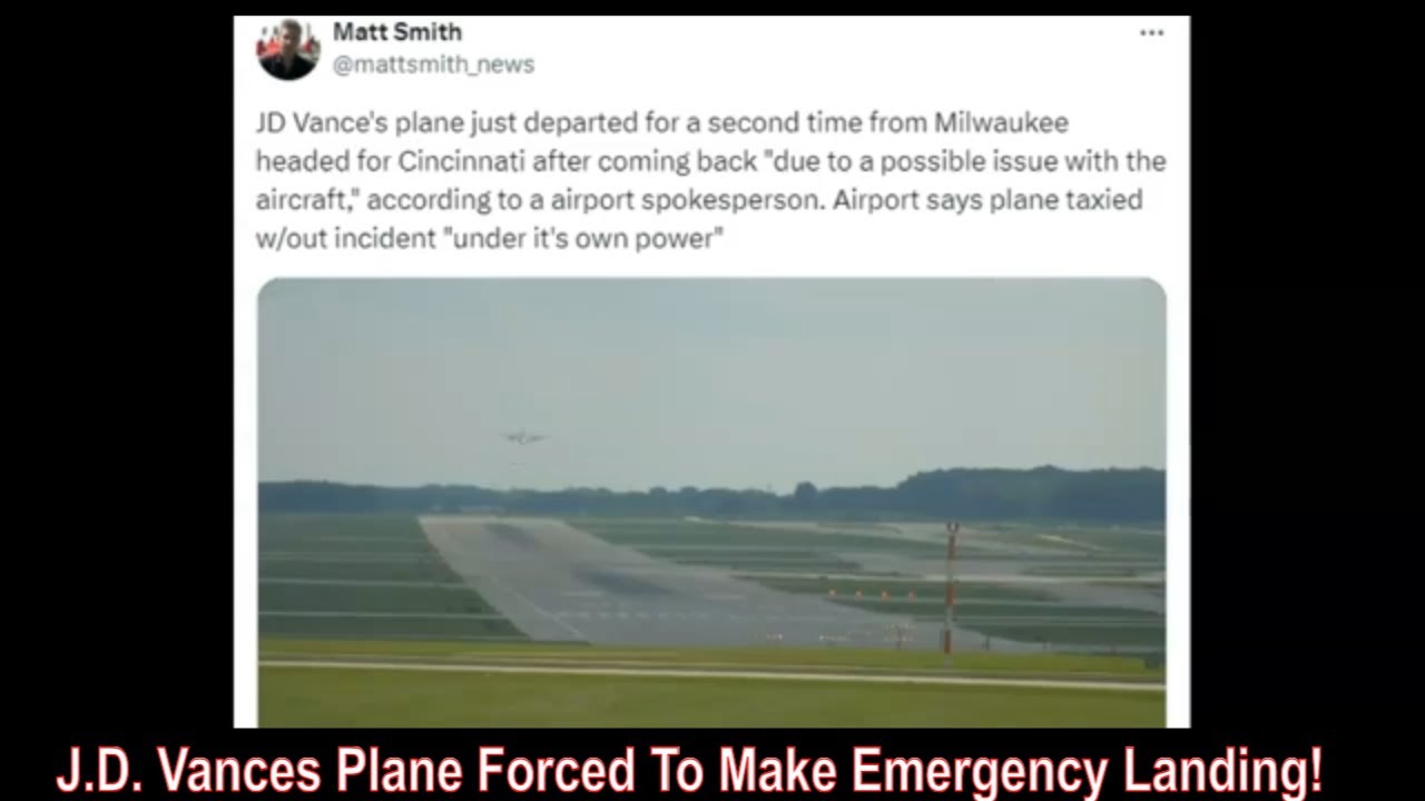 J.D. Vances Plane Forced To Make Emergency Landing! - YouTube