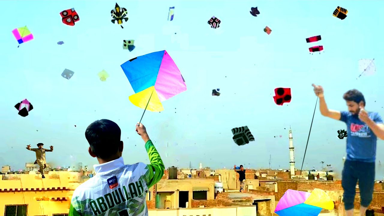 Rawalpandi festivals Blue and pink paper kite making video 📹#jm kit ...