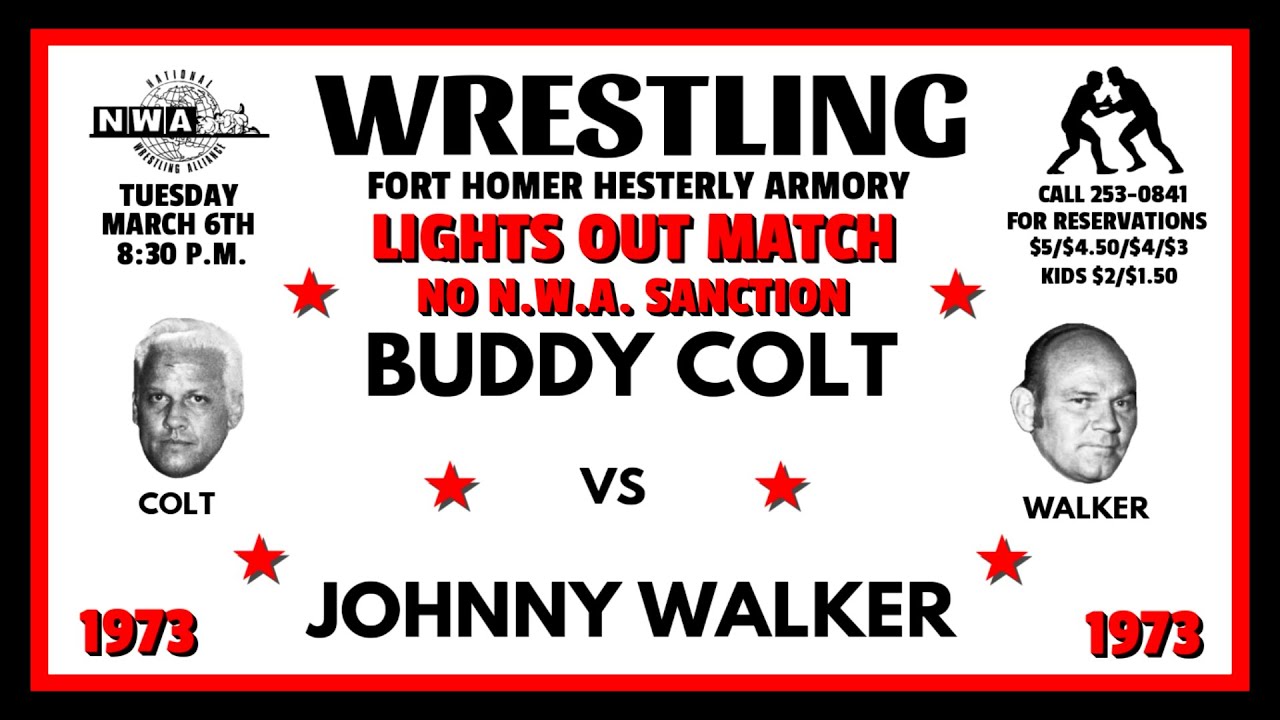 Buddy Colt vs Johnny Walker (Mr. Wrestling #2) (March 6th, 1973) (CWF ...