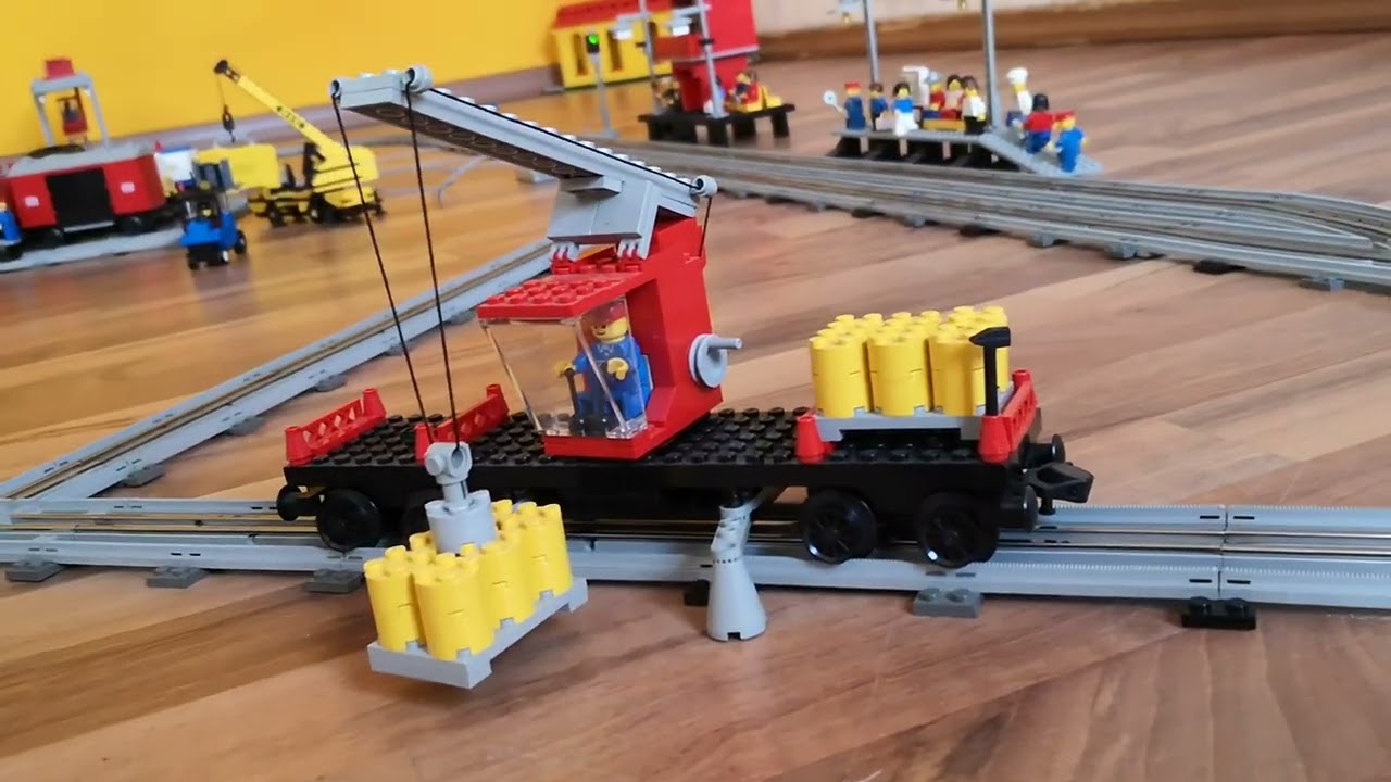 Lego 12v Train: Lego 7817 Kranwaggon. - YouTube