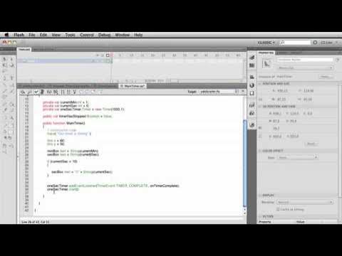 Intro to Actionscript 3 Object Oriented Programming Making a Countdown Clock Timer Mobile clip17 ...