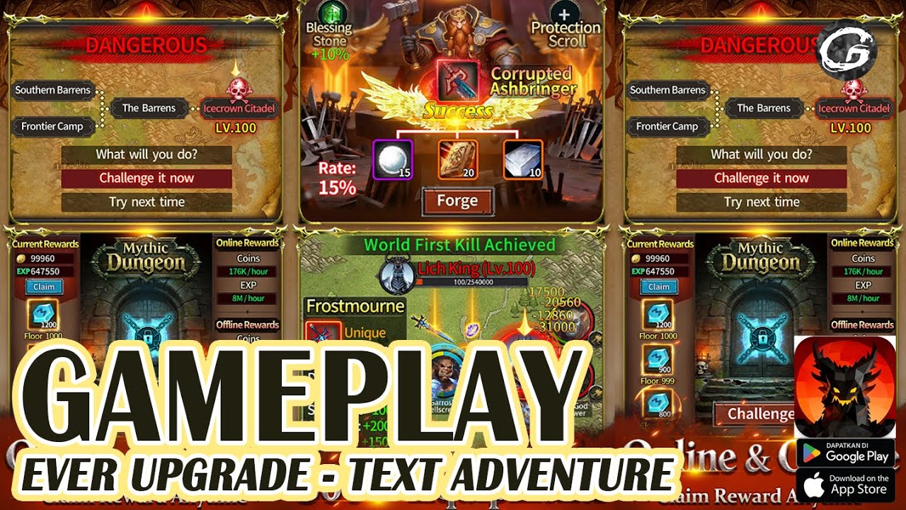 Ever Upgrade - Text Adventure Gameplay - Mobile Game (Android) - YouTube
