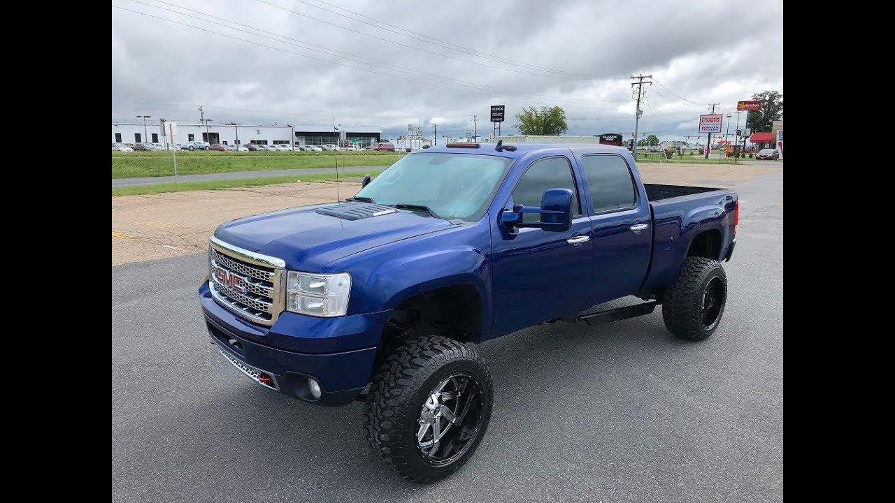 BADASS GORGEOUS BLUE 2013 GMC SIERRA 2500 SLT DURAMAX 4x4 Allison trans! - YouTube