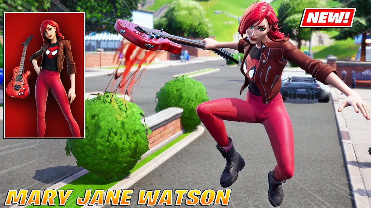 *NEW* Marvel Mary Jane Watson Skin Gameplay! Fortnite - YouTube