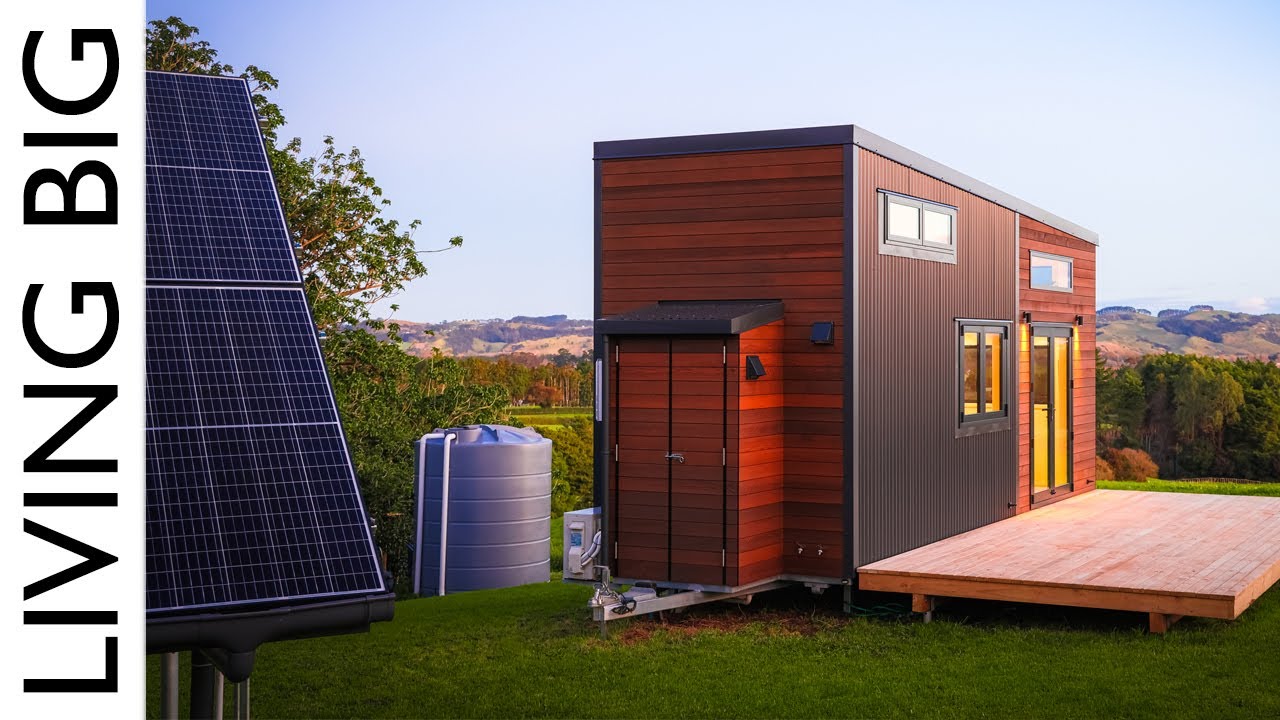 Amazing Off-Grid TINY HOUSE Built While At University - YouTube