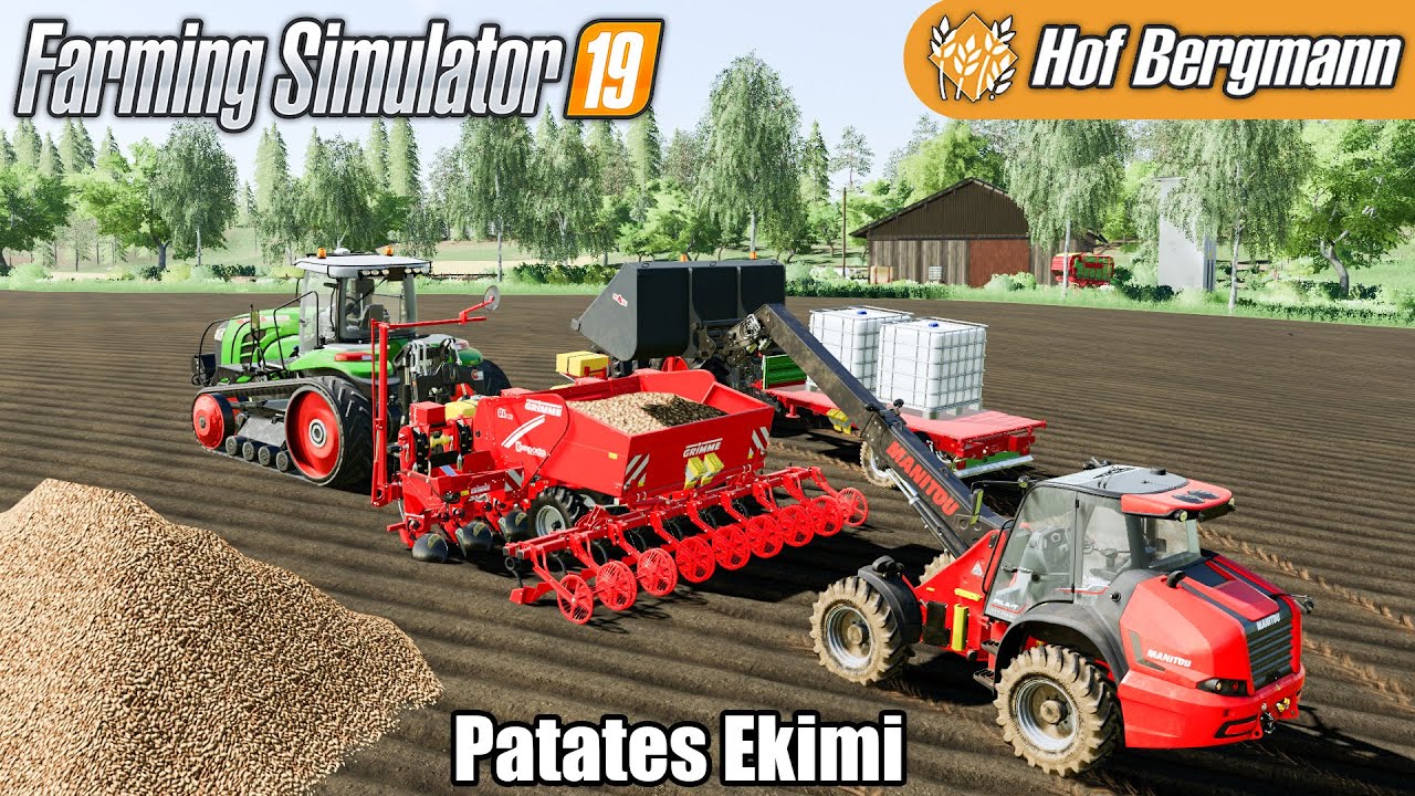 DOMUZ BESİNİ İÇİN PATATES EKİMİ | HOF BERGMANN | Farming Simulator 19 ...