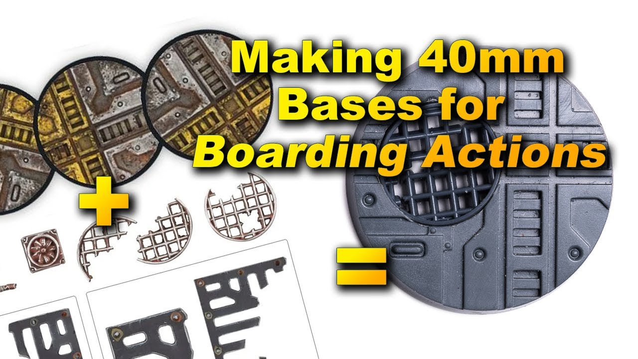 Making some 40mm Bases for Warhammer Boarding Actions - YouTube
