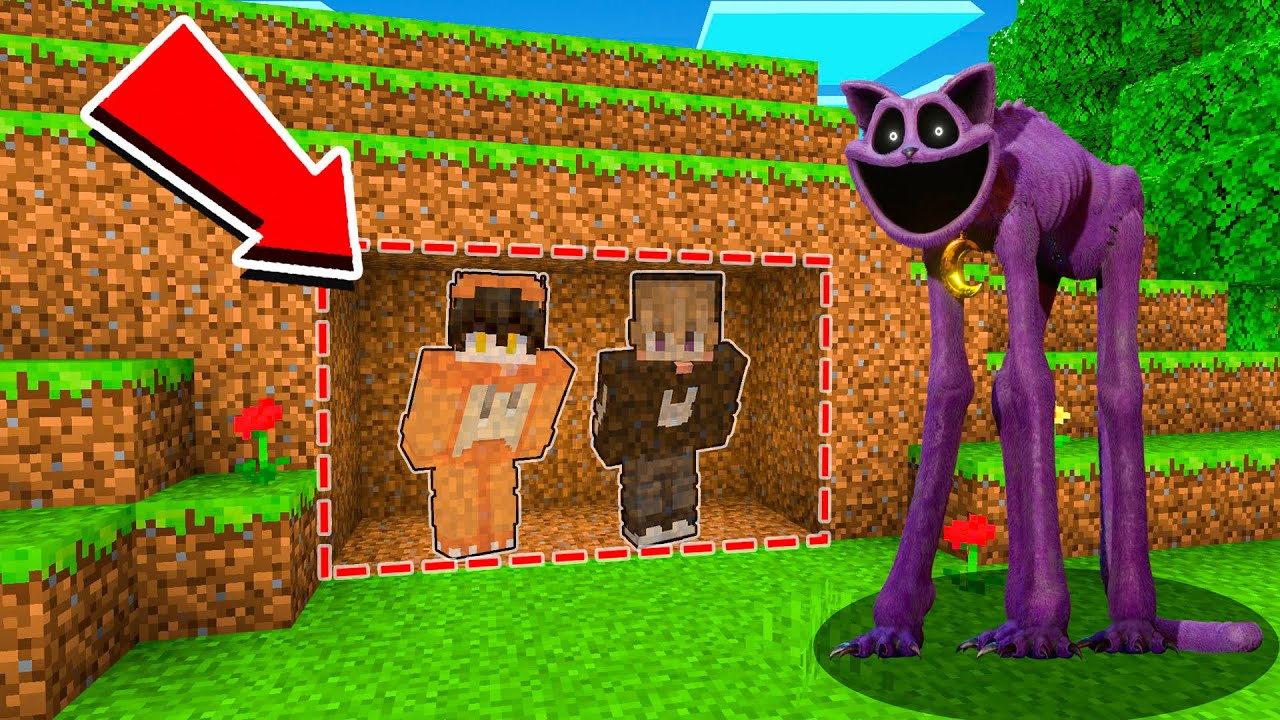 MONSTER CATNAP VS PERSEMBUNYIAN PALING AMAN DI MINECRAFT!!! - YouTube