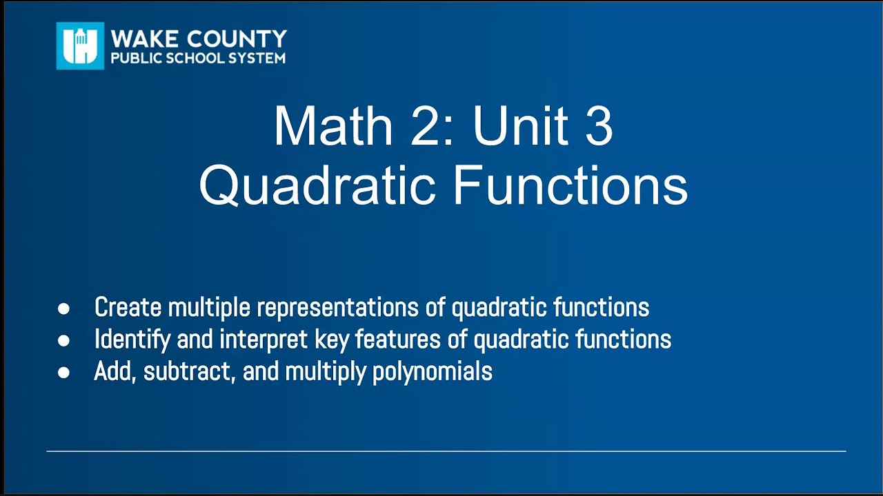 Math 2 Unit 3 Overview - YouTube