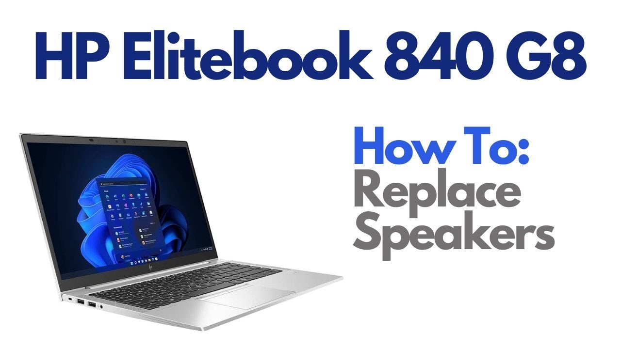 How To Replace Speakers - HP Elitebook 840 G8 Laptop Computer - YouTube