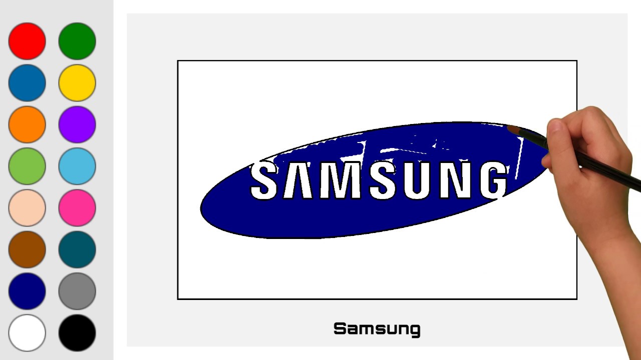 Coloring Samsung Logo - YouTube