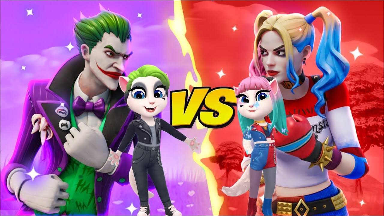 My Talking Angela 2 |Jokkere Vs Harli Quin | cosplay - YouTube