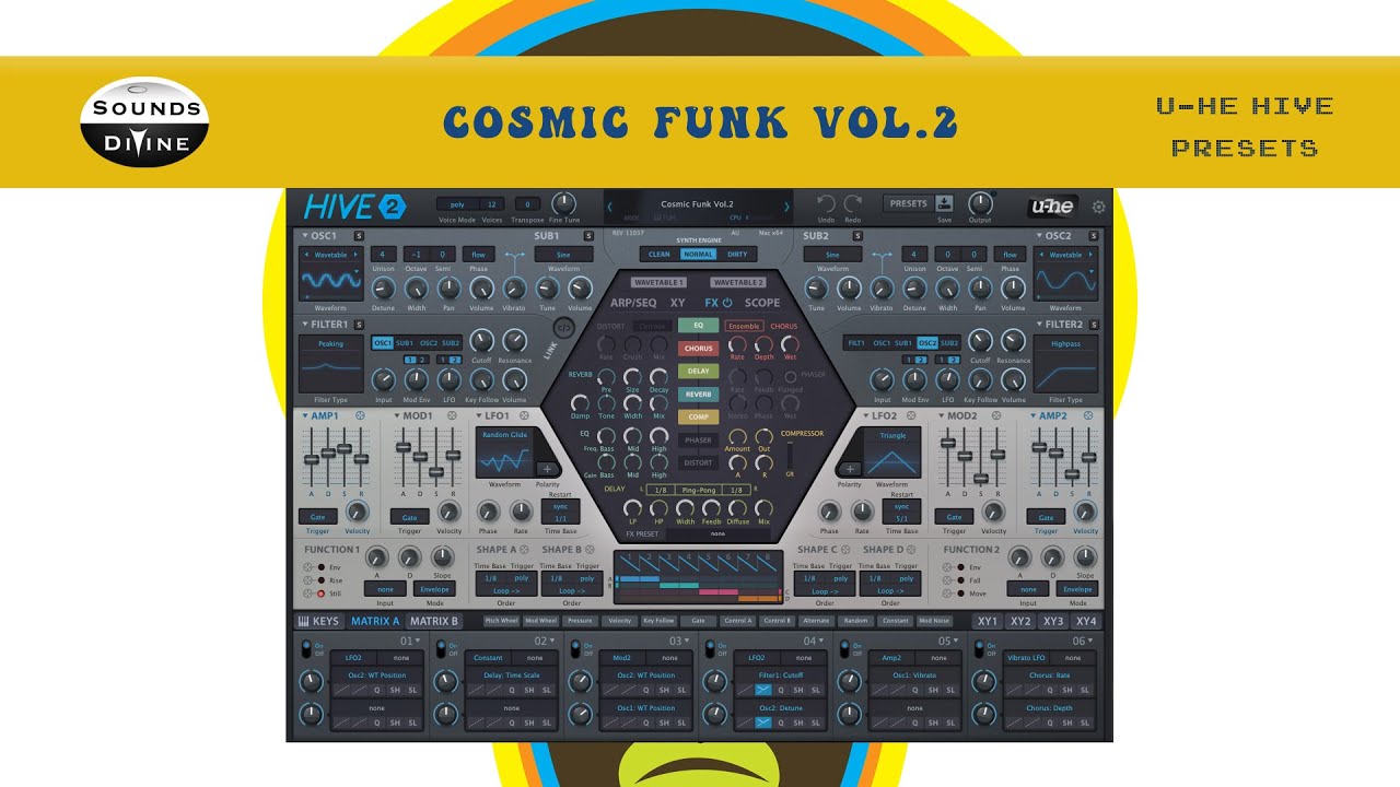 SoundsDivine 'Cosmic Funk Vol 2' - u-he Hive - YouTube