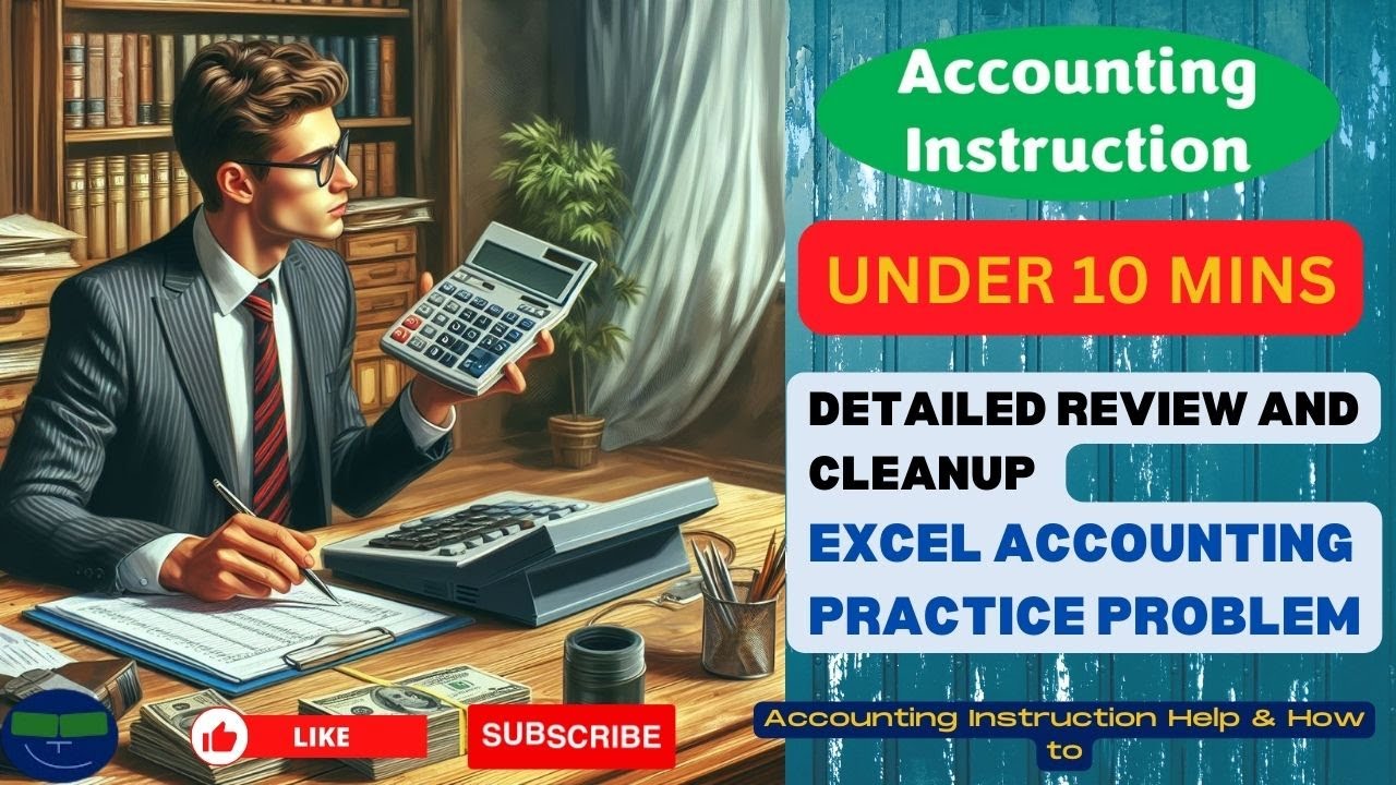 Detailed Review and Cleanup Excel Accounting Problem - YouTube