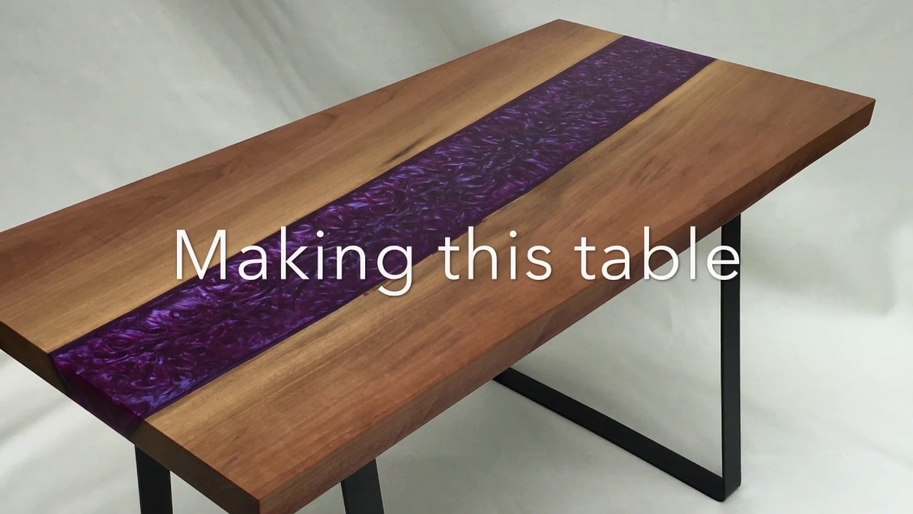 Making a river table with epoxy resin and live edge walnut - YouTube