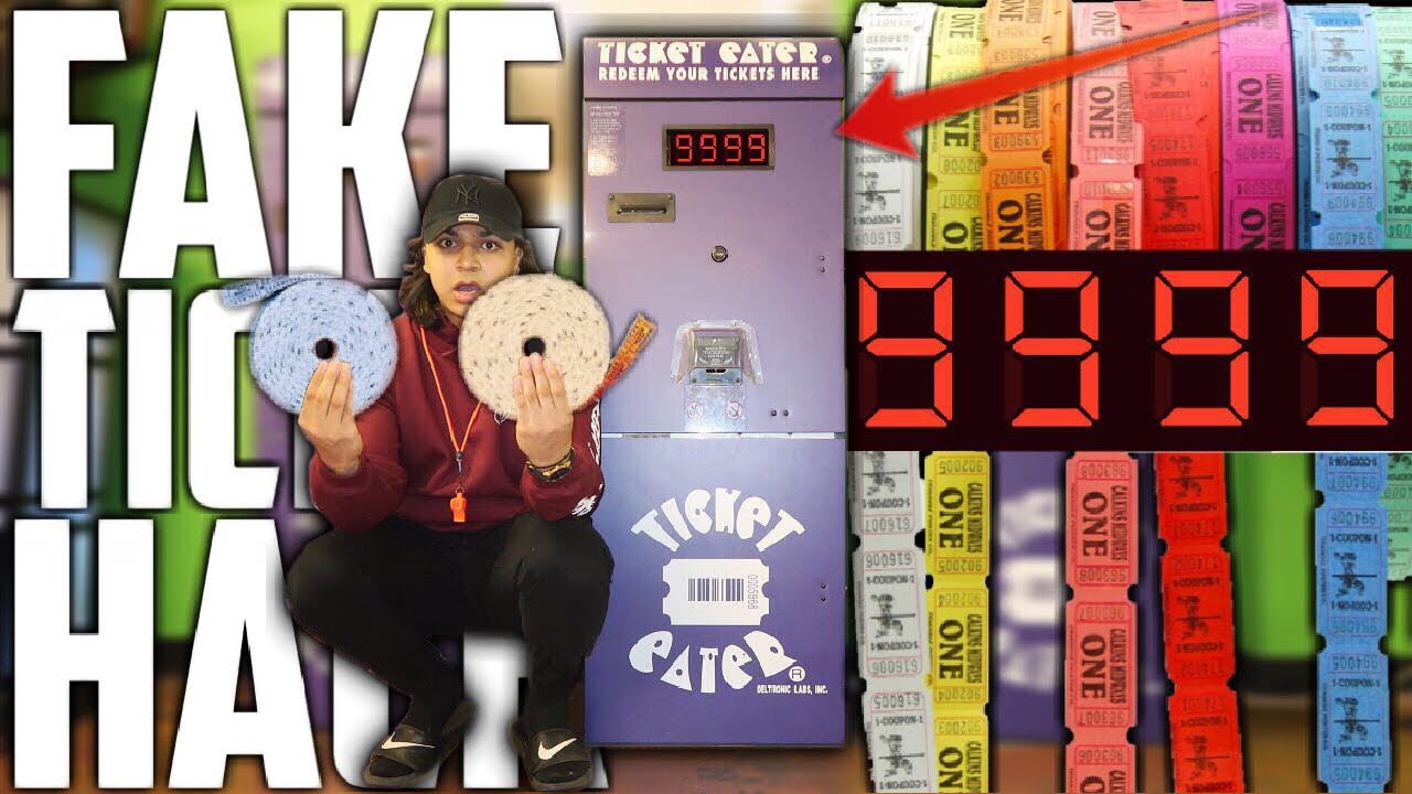 USING FAKE TICKETS AT THE ARCADE | TURN 1 FAKE ARCADE TICKET INTO ...