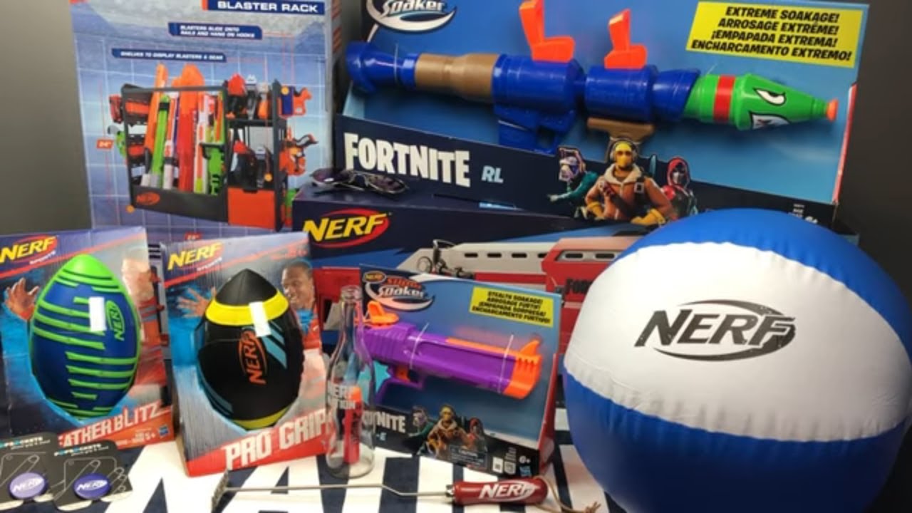 Nerf Nation Box of Toys NEW Blasters Unboxing Toy Guns - YouTube