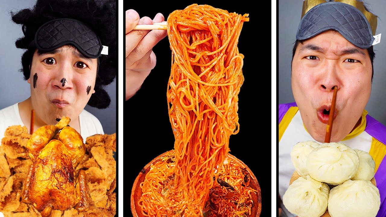 Fire Spicy Noodle Giant Crispy Fried Chicken 🍗 with Fried Chicken Skin ...