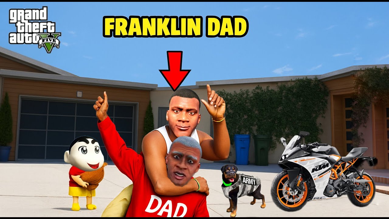 GTA 5 : FRANKLIN DAD IS CAME TO HOME - YouTube
