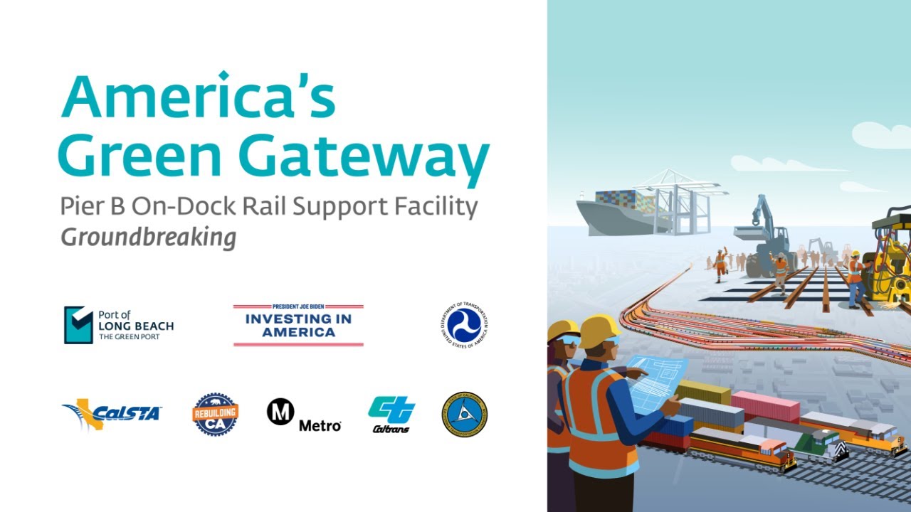 Pier B On-Dock Rail Support Facility Groundbreaking - YouTube