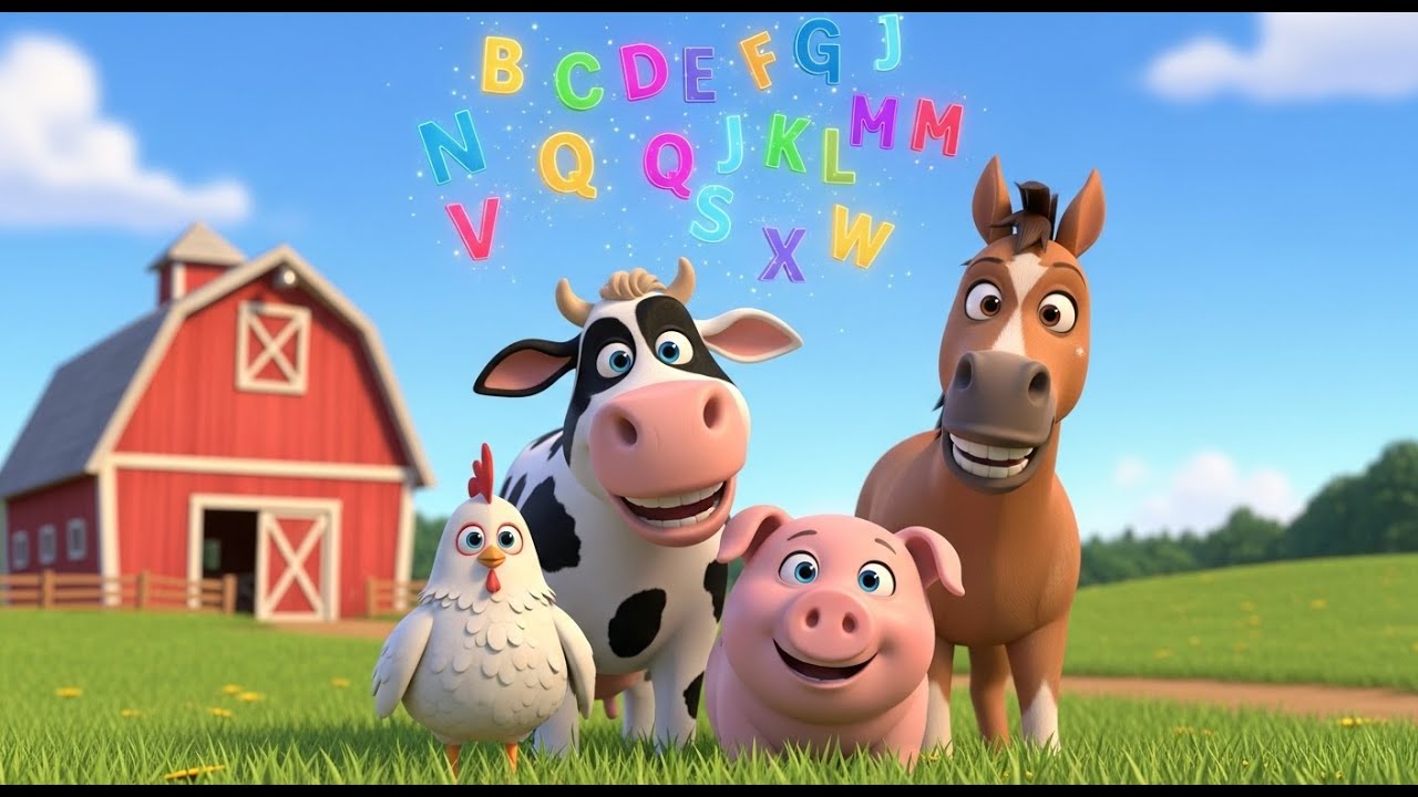 Learn ABCs on the Farm with Friendly Animals 🚜🐔 | Preschool Video | ABC ...
