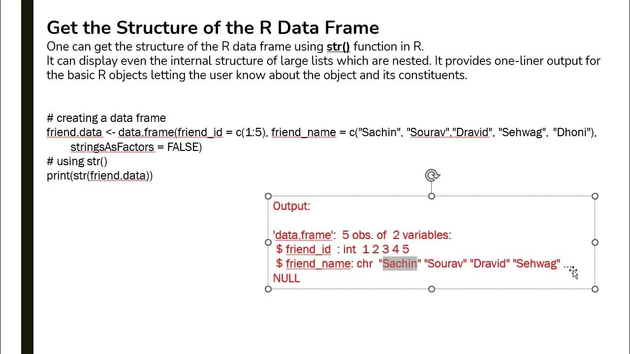 Data frame part 1-MODULE 1 PROGRAMMING IN R AIT 362 - YouTube