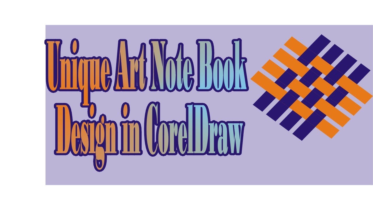 Art Unique Note Book Design in CorelDraw | Lunar Computer College - YouTube