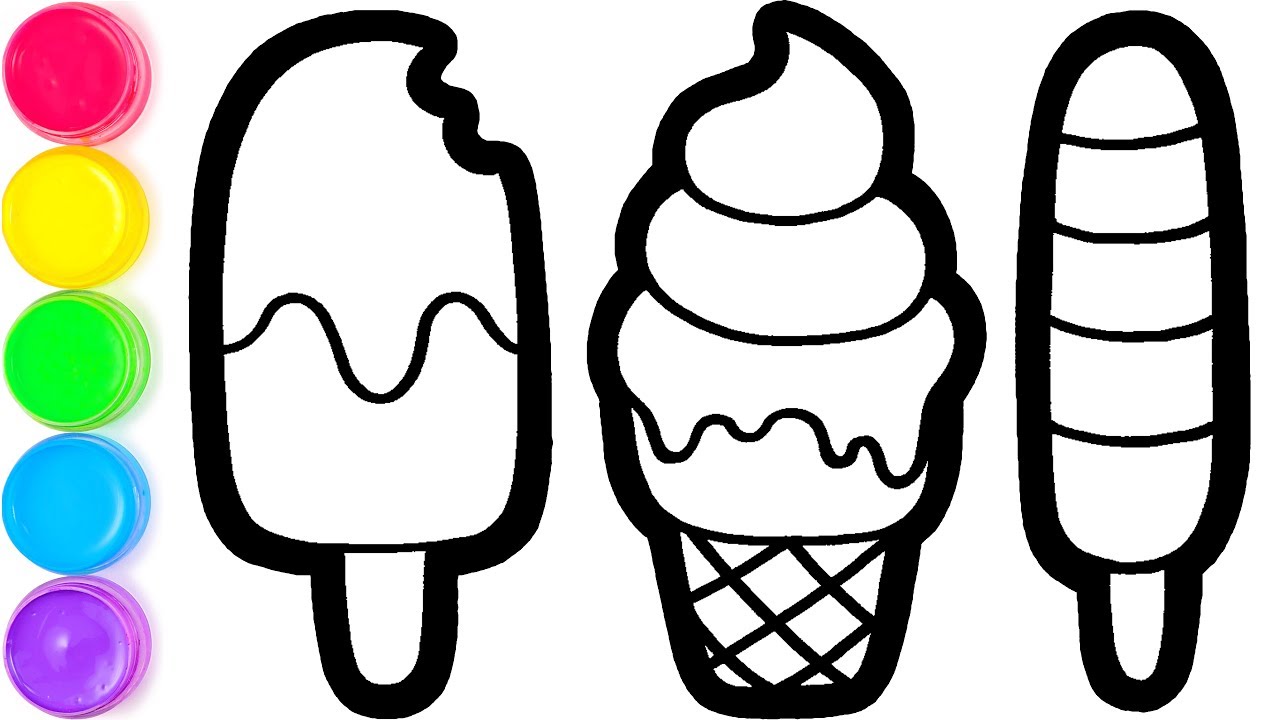 Matt Ice Cream Menggambar dan Mewarnai untuk Anak anak - YouTube