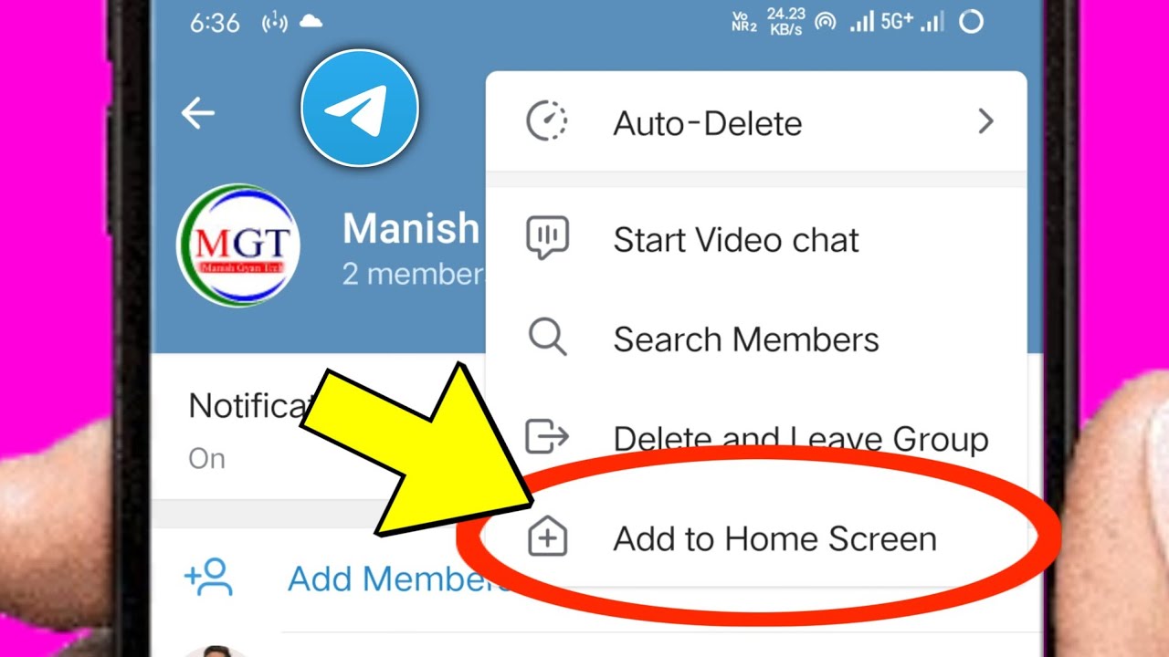 Telegram add to home screen setting | What is add to home screen ...