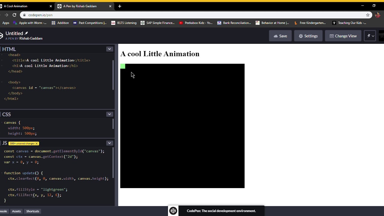 How To Make A Cool Animation In Html Css And Javascript Youtube 0912