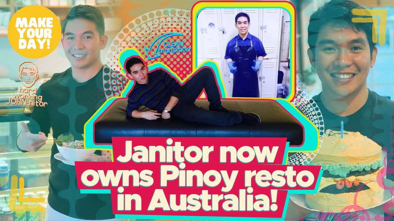Janitor now owns Pinoy resto in Australia! | Make Your Day - YouTube